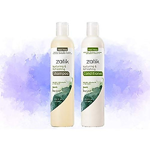 Zatik Naturals - Nurturing and Refreshing Conditioner with Neem and Bay Leaf, for Thinning hair, hair loss, Vegan, Bio-degradable, pH Balanced, FREE FROM EDTA, PEG, Parabens, fragrances, 10.8 fl oz.