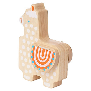 Manhattan Toy Musical Forest Trio 3 Piece Wooden Toy Set for Toddlers with Bear Rattle, Llama Clacker & Hedgehog Guiro