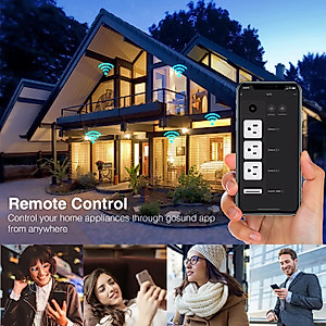 OHMAX Smart Plug Power Strip with 3 Smart USB Ports and 3 Individually Controlled Smart Outlets, Works with Alexa Google Home, Voice Control, WiFi Plug Timer for Christmas Light, UL, 2.4GHz WiFi Only