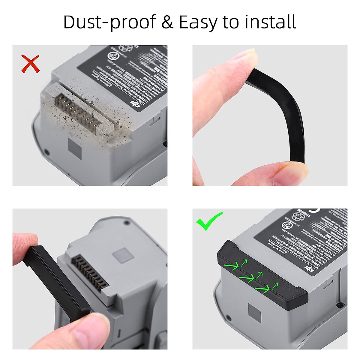 HeiyRC Battery Safe Bag for DJI Air 2S/Mavic Air 2 Lipo Batteries Storage Carrying Case Fireproof Explosion-proof Pouch and Dust-proof Plugs