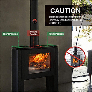 CRSURE Wood Stove Fan for Buddy Heater, Heat Powered Fireplace Fan with Meganect Thermometer, Dual Motors Fan for Mr Heater, Gas/Pellet/Wood/Propane Log Burner Stove, Non Electric