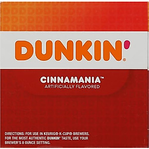 Dunkin’ Cinnamania Flavored Coffee, 10 Keurig K-Cup Pods