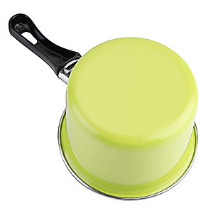 Non stick Stockpot Practical Convenient Soup Pot Saucepan Mini Colorful Milk Pot Saucepans (green)