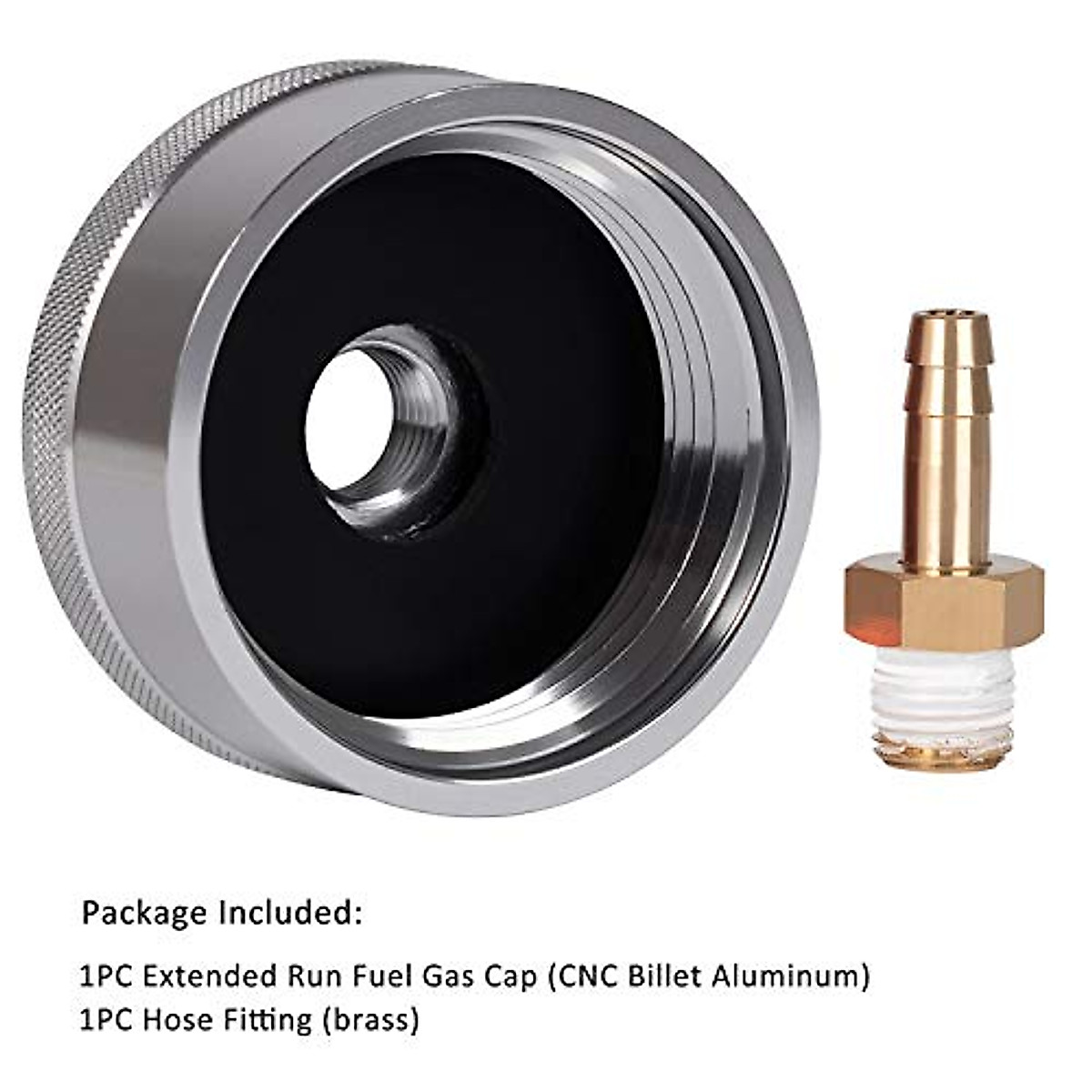 Yoursme Generator Extended Run Fuel Cap Fit for Yamaha EF2000is, EF1000is, Coleman pm2000i, Powerhorse 2000, Ai Power sua2300i Aluminum Silver