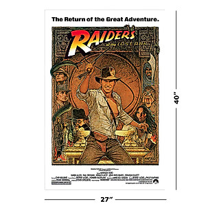 Indiana Jones - Raiders Of The Lost Ark - Movie Poster: Re-Release 1982 (Size: 27'' x 40'')