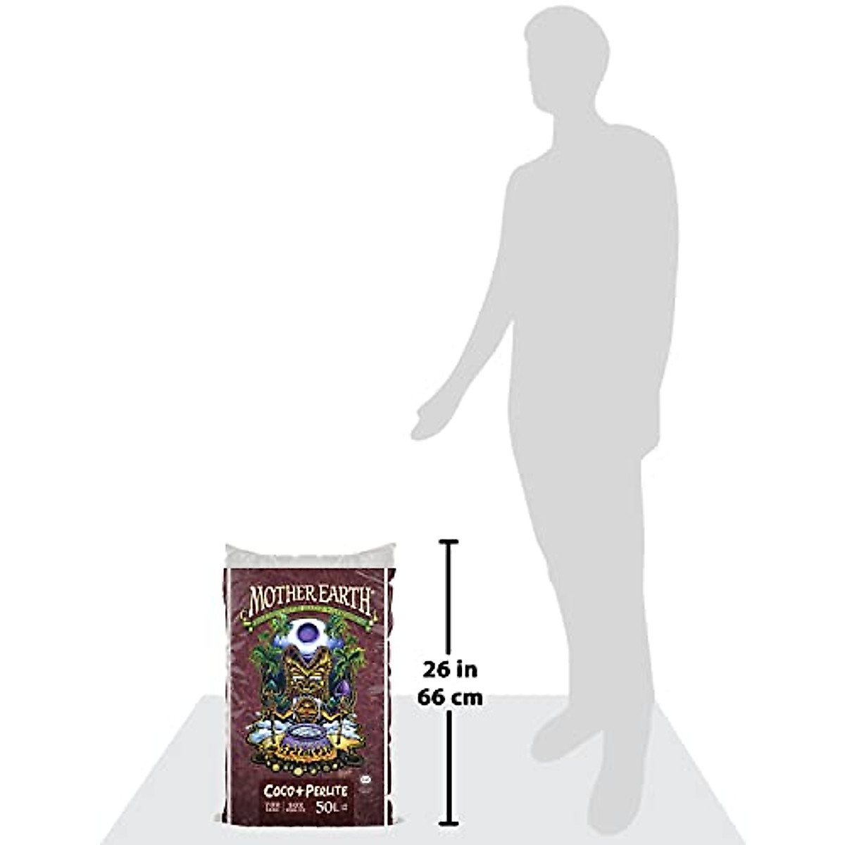 Mother Earth Coco + Perlite Mix - For Indoor and Outdoor Container Gardens, 70% Coconut Coir, Resists Compaction, 50 L