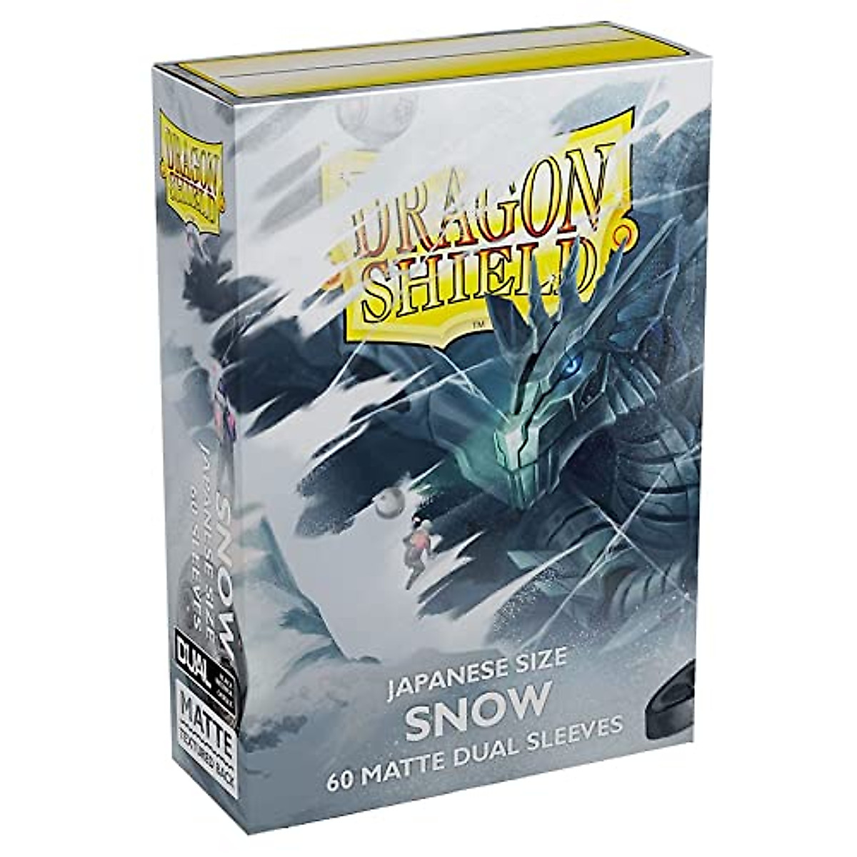 Dragon Shield Bundle: 2 Packs of 60 Count Japanese Size Dual Matte Card Sleeves - Matte Snow