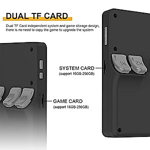 DECI Powkiddy RGB20S Handheld Game Console Built-in 15000 Games, 16G+64G 3.5 Inch IPS Handheld Emulator Video Game Console Retro Arcade for Kids Adults, Open Source Arkos System