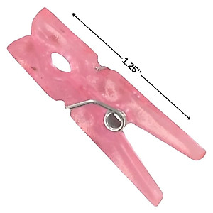 Unique Mini Plastic Clothespin Favors, 1.25", Pink