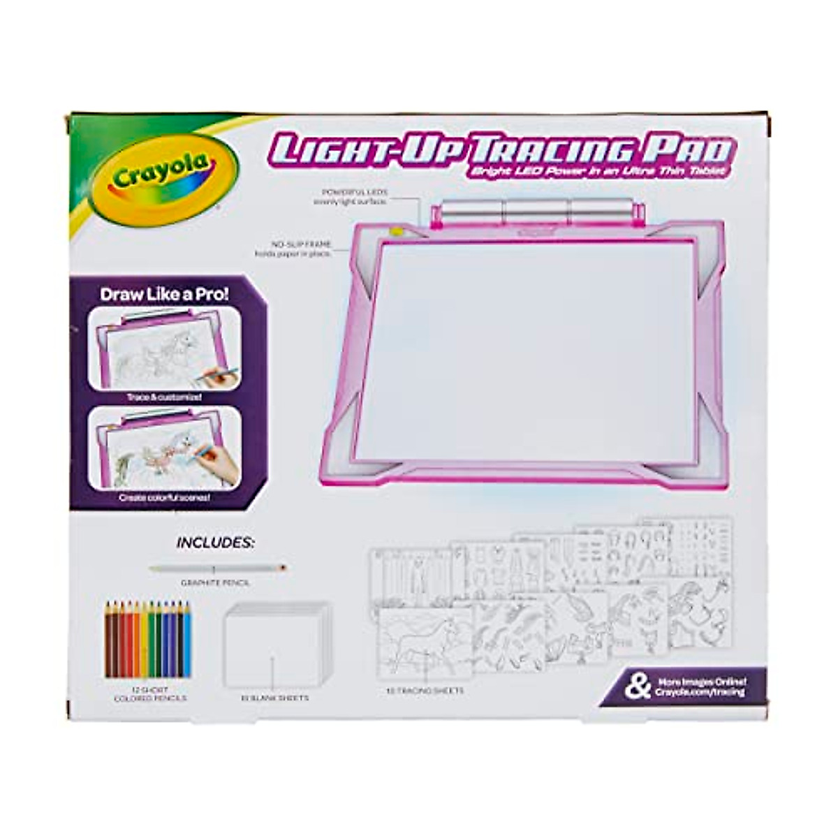 Crayola Light Up Tracing Pad Pink, Gifts & Toys for Girls and Boys, Age 6, 7, 8, 9 [Amazon Exclusive]