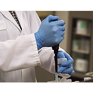 SupplyMaster SMBLNE3L Blue Nitrile Exam Disposable Gloves - 3 Mil, Powder Free, Non-Sterile, Latex Free, Textured, Ambidextrous, Large, Case of 400