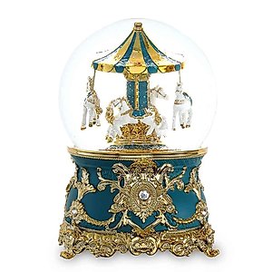 music Box Music Box - Horse Snowglobe Anniversary Christmas Birthday Gift for Wife Daughter Girlfriend Girl Wind Up Clockwork Musical Box Music box (Color : Green)