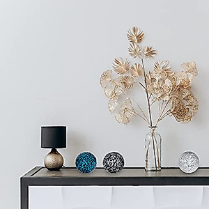 6 Pieces Decorative Glass Balls 2.4" Small Mosaic Sphere Decorative Orbs Centerpiece Balls for Bowls, Vases, Dining Table Decor, Diameter 2.4 Inches (B, 6)