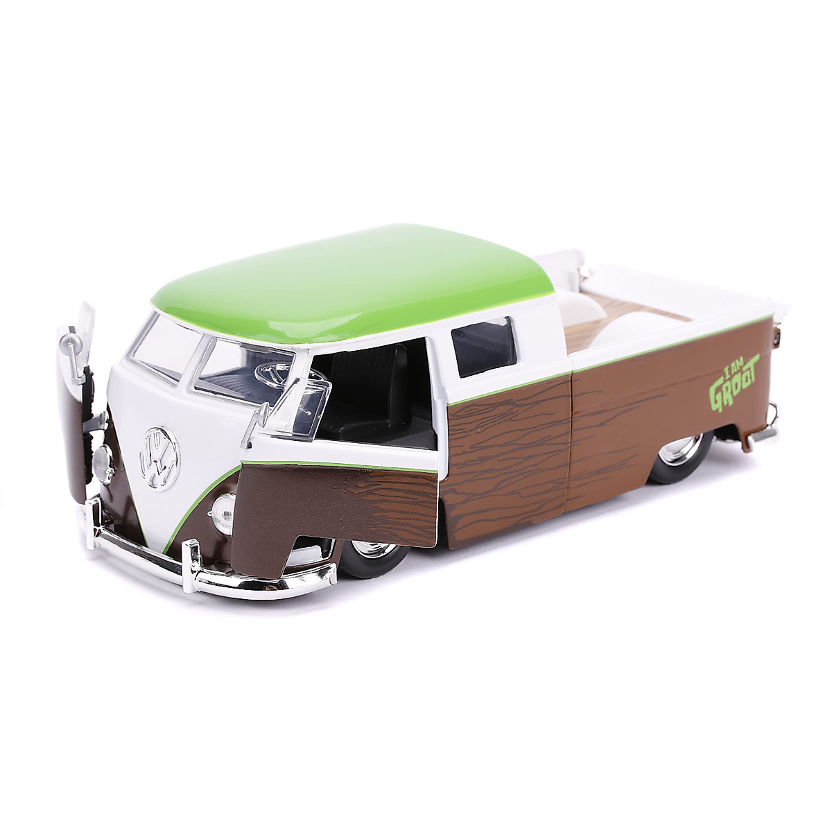 Marvel Guardians of The Galaxy 1:24 Volkswagen Bus Die-Cast Car & 2.75" Groot Figure, Toys for Kids and Adults