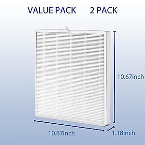Ontheone E-300L True HEPA Replacement Filter Compatible with MOOKA and MOOKA FAMILY E-300L Air Cleaner Purifier for Large Room, True HEPA Filter 2 Pack