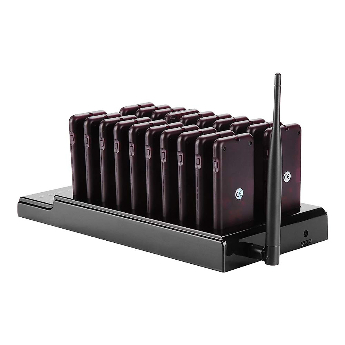 20 Channels Wireless Calling System, Restaurant Guest Paging System with Charging Dock and 20 Chargeable Pagers for Restaurant Food Truck Church Hospital