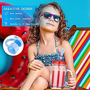 Mojoker 6PCS Straw Cover for Stanley Cup, Silicone Straw Covers Cap for Stanley Cup 40 oz, Straw Topper with 30 Oz Tumbler, Mini 10mm for Stanley Cup Straw Cover for Tumblers