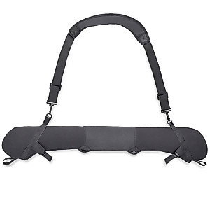 GPP Neoprene Compound Bow Sling, Silent Hunting or Fast Movement Removable & Adjustable Shoulder Strap, Black