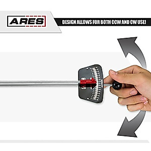 ARES 70213-1/4-inch Drive Beam Torque Wrench - 0-80 Inch/Pounds and 0-9 Newton/Meter Torque Wrench - High Visibility Markings for Easy Readings