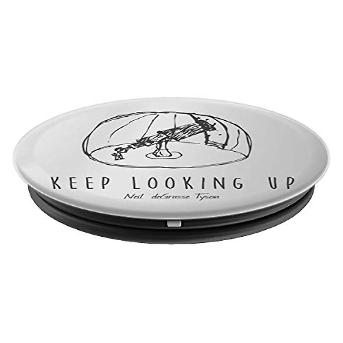 NdGT Keep Looking Up BK BK PopSockets Grip and Stand for Phones and Tablets