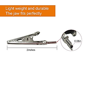 4PCS Silicone Alligator Clips Set, Professional 1000V 10A Alligator Clip Test Kit, Banana Test Lead Probe Clip, Test Extension Suitable Used in Laboratory Electric Testing Work and Cable Lead Clip