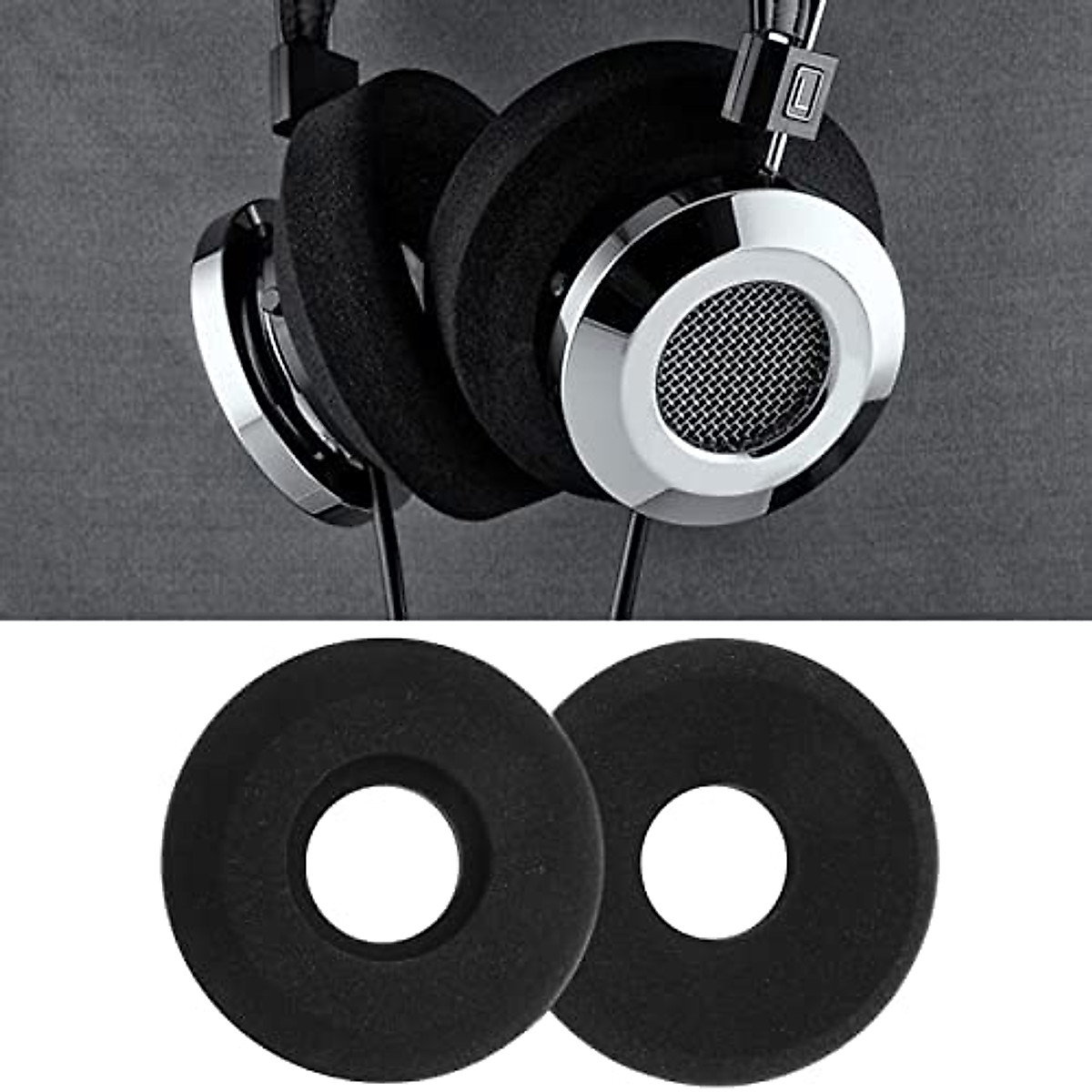 Pair of Replacement Soft Leather Headphones Earpads Memory Foam Ear Pads Cover Cushions Compatible with GRADO PS1000 GS1000I RS1I RS2I SR325IS