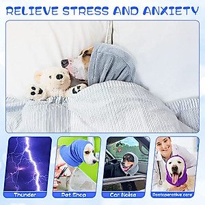5 Pcs 3 Size Dog Head Wrap Neck Warmer Dog Neck and Ears Warm Winter Dog Pet Dog Snood Ear Cover Ear Wraps Sound Proof for Calming Cat Dog Anxiety Relief Grooming Bathing Noise Protection