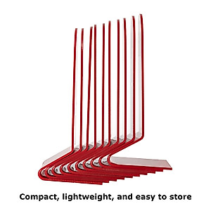 Muka Set of 10 Acrylic Double Sided Table Numbers, Number Signs for Wedding Restaurant Banquet-Red-Number 1to10