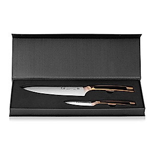 Cangshan N1 Series 61871 German Steel Forged 2-Piece Starter Knife Set, Copper Plated Handle
