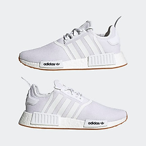 adidas Originals mens Nmd_r1 Sneaker, White/White/Gum, 10.5 US