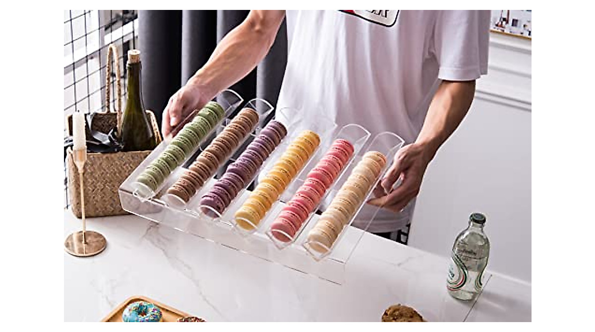BLBYHO Acrylic Macaron Display Tray – Elegant Party Decor