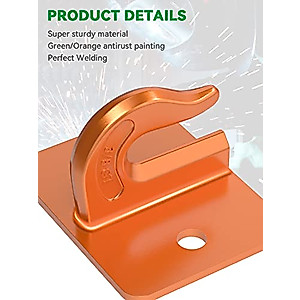 Sulythw 3/8" Tractor Bucket Hooks, (3 Pack) Max 15,000lbs Heavy Duty Bolt On Grab Hook, Grade 70 Forged Steel Tow Hook for John-Deere Kubata Kioti Truck UTV ATV Loader Skid Steer