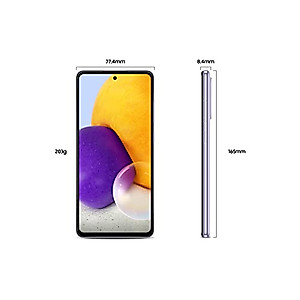 Samsung Galaxy A72 A725F-DS 4G Dual 256GB 8GB RAM Factory Unlocked (GSM Only | No CDMA - not Compatible with Verizon/Sprint) International Version - Awesome Violet