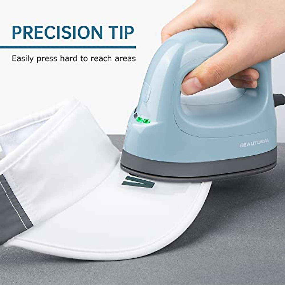 BEAUTURAL Mini Heat Press Machine, Easy to Use for T-Shirts, Shoes, Hats, Bags and Small HTV Vinyl Projects Transfer, 4 Heat Settings & Precision Tip, Ceramic Coated Heating Plate, 120V