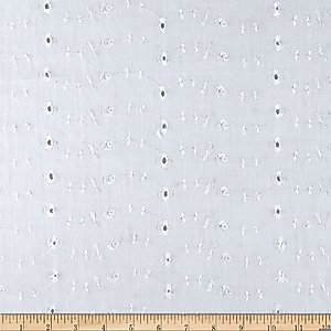 Embroidered Allover Eyelet White (15 Yard Bolt)