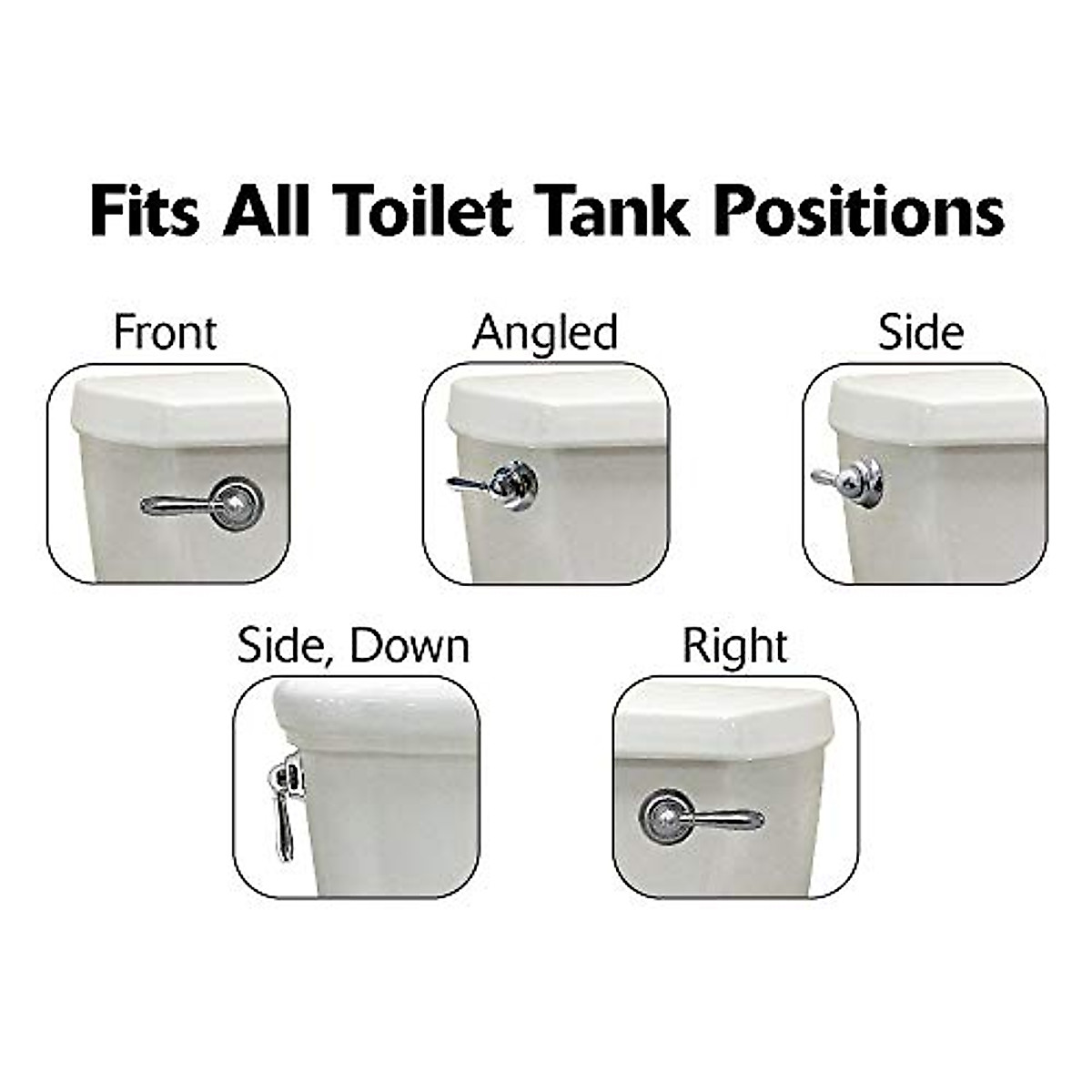 Korky 6081BP Strongarm Tank Lever Universal to Fit Front Angled Side Left and Right Mount Toilets, Oil-Rubbed Bronze, Faucet Style