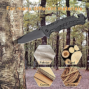 Engraved Black Pocket Knife for Groomsmen Best Man Father of the Bride Father of the Groom Groomsmen Gifts for Wedding Camping Knife with Window Glass Breaker and Seatbelt Cutter