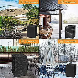 RUSUO Dust Cover,Waterproof Patio Chair Cover Oxford Stackable Chair Cover Outdoor Bar Stools CoversResistant Garden Furniture Cover