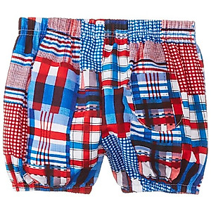 Mud Pie Baby-Boys Newborn Crab Plaid Diaper Cover Set, Multi, 9-12 Months