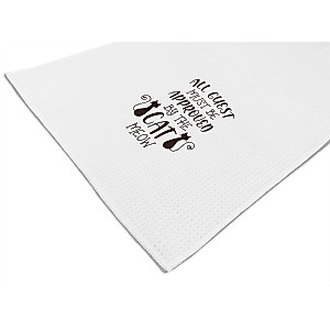 Funny Cat Kitchen Towels Dishcloths Hand Towels,All The Guest Must Be Approved By The Cat Decorative Cat Dish Towels For Kitchen,Black Cat Towels Kitchen,Cat Lovers Gifts For Women Men Girls Kids