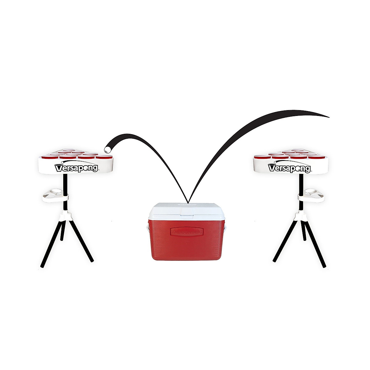 Portable Beer Pong Table/Tailgate Game with Backpack Carry Case and Balls