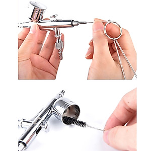 Joyangy Airbrush Cleaning Kit, Spray Gun Cleaning Brush Kit, Air Brushes Cleaner Kit for Painting Kit, 1 Set 5Pcs Cleaning Needles, 1 Set 5Pcs Cleaning Brushes and 1 Wash Needle…