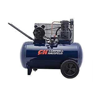 Air Compressor, 30-Gallon Horizontal Tank, Portable, Single-Stage, 10.2CFM, 3.7HP, 1 Phase (Campbell Hausfeld VT6271)