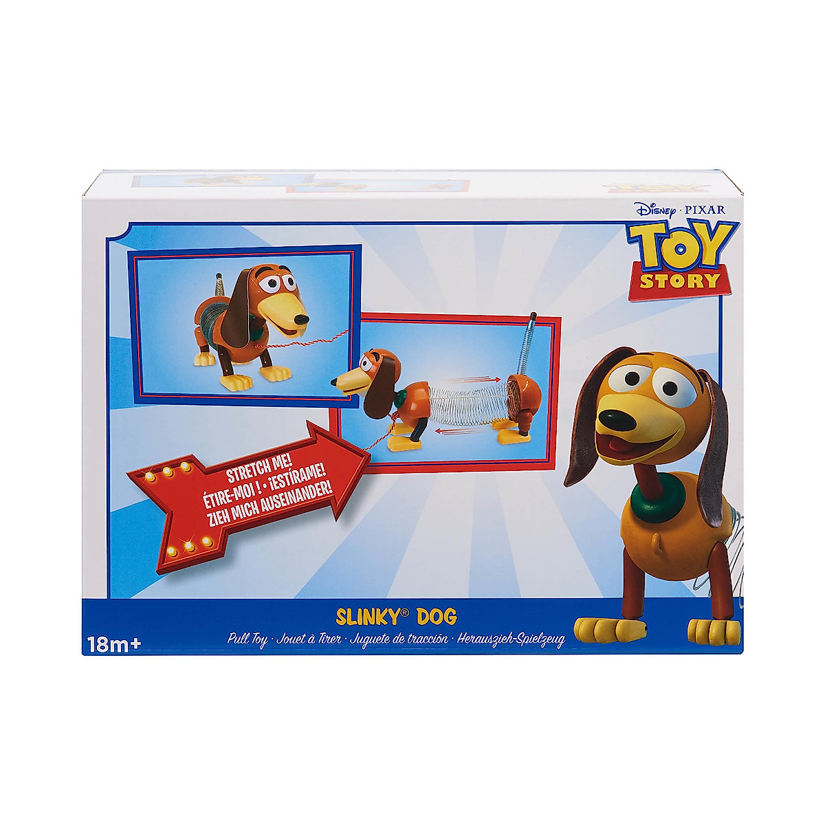 Disney•Pixar's Toy Story Slinky Dog Pull Toy, Walking Spring Toy for Boys and Girls, Kids Toys for Ages 18 Month by Just Play