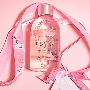 Bath Spa Gift Baskets for Women-Bath Sets for Women Gift Luxurious 5 Piece Rose Scented Spa Gift set with Shower Gel,Body Butter,Hand Cream,Body Lotion,Gifts for Women,Mother's Day Gifts,Gifts for Mom