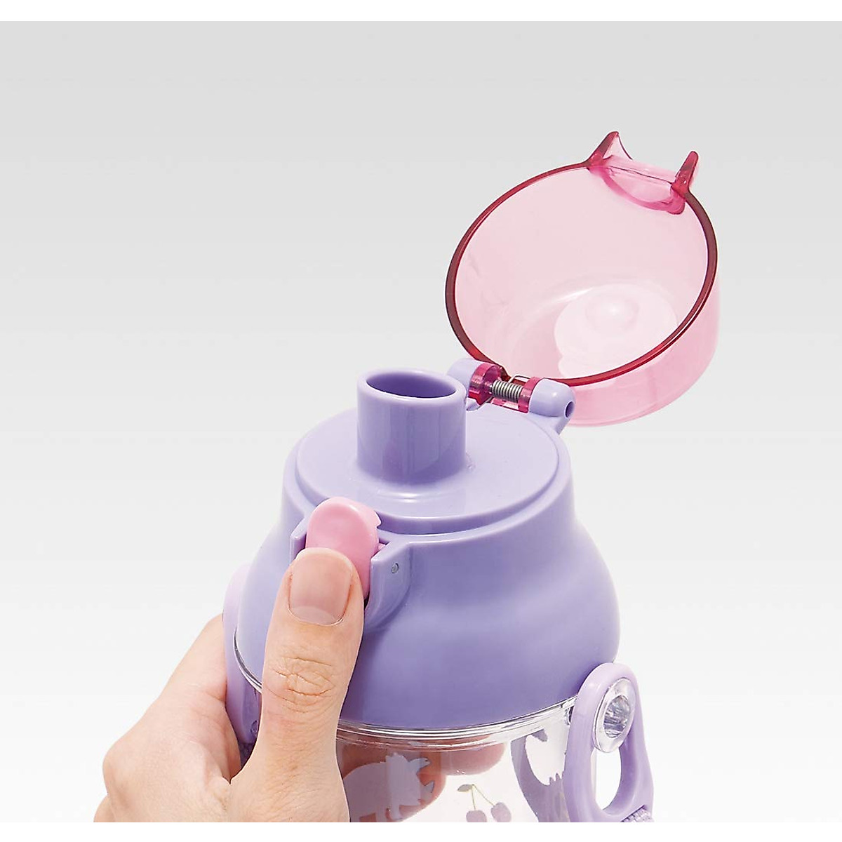 Skater PSB5TR Children's Water Bottle, Clear Bottle, 16.2 fl oz (480 ml), Happy & Smile Girls, Made in Japan