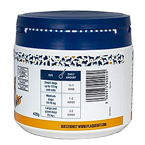 ProDen PlaqueOff Powder – Supports Normal, Healthy Teeth, Gums, and Breath Odor in Pets – 420 g