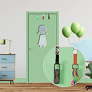 UFURMATE Over The Door Hooks, 6Pcs Sturdy Metal Single Over Door Hooks with Animal Decorative Over The Door Towel Rack for Hanging Towels, Clothes,Bags, Hats (Cat Decoration)