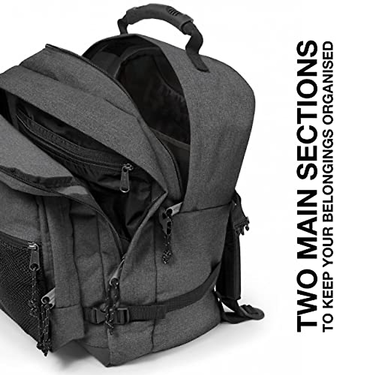 Eastpak Ultimate Backpack - Bag for Laptop, Travel, Work, or Bookbag - Dark Grey