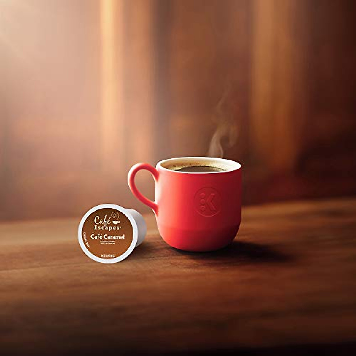 Cafe Escapes Cafe Caramel Keurig Single-Serve K-Cup Pods, 72 Count (6 Packs of 12)